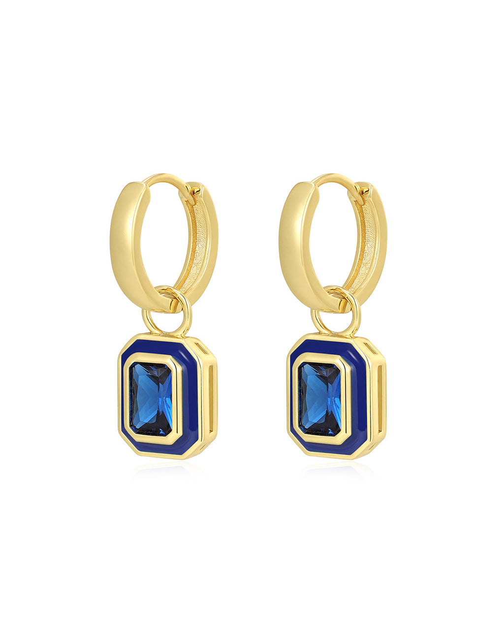 Luv AJ - Bezel Huggies - Navy - Gold – Wardrobe Apparel